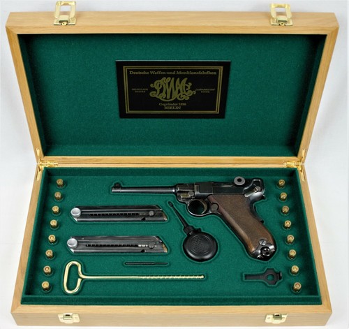 PISTOL PRESENTATION CUSTOM DISPLAY CASE for DWM LUGER P06 7,65mm 4 3/4 ...