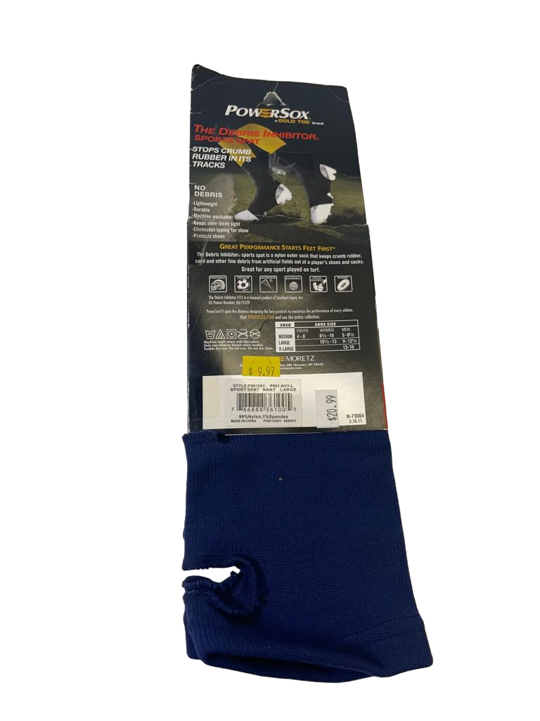 Powersox Unisex Goldtoe Debris Inhibitor Sports Spat, Navy Blue, Large ...