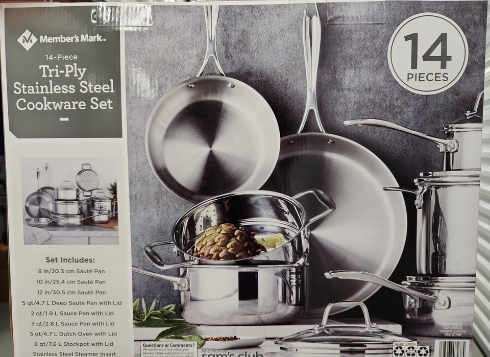 Member's Mark 14-Piece Tri-Ply Cookware Set | eBay