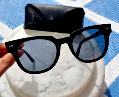 Ray Ban ' RB 2168 Meteor 901 ' Black/Blue Classic Sunglasses Made Italy ...