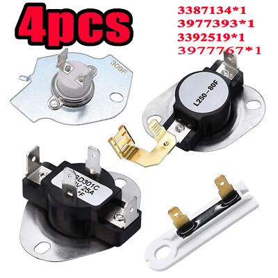 3387134 Dryer Thermostat 3977393,3392519,3977767 Thermal Fuse Kit for ...