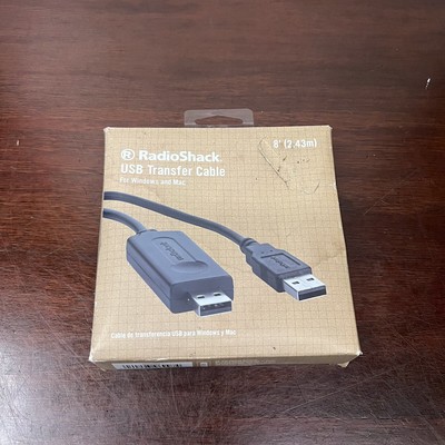 RadioShack 8-Foot USB Transfer Cable for Windows and Mac New Open Box ...
