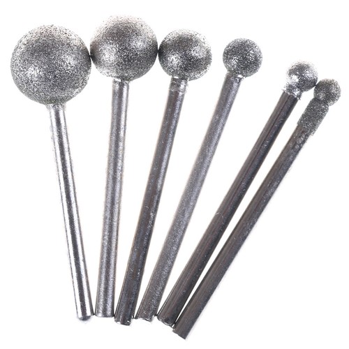6pcs Round Diamond Grinding Wheel 3mm Round Shank for Rotary Tool JCAUB ...