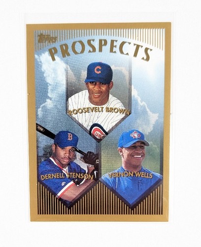 Brown/Stenson/Vernon Wells 1999 Topps #436 Rookie Prospects Baseball ...
