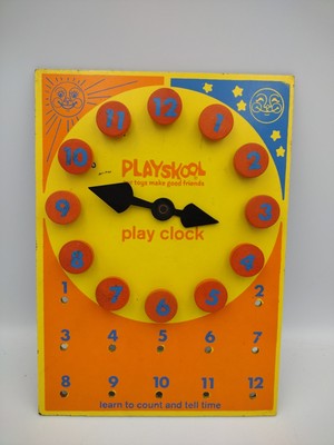 Vintage 1972 Vintage Playskool Play Clock Learn and Tell Time | eBay
