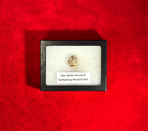 ORIG CIVIL WAR PAIN BULLET W / VISIBLE TEETH MARKS / FOUND GETTYSBURG ...