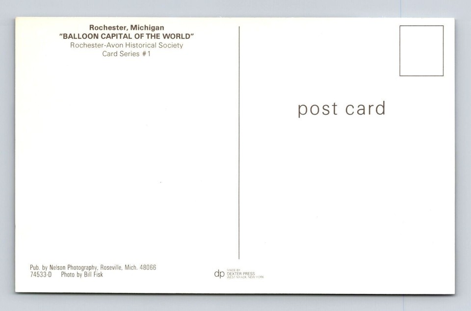 Rochester MI-Michigan, Balloon Capital Of The World, Vintage Souvenir ...