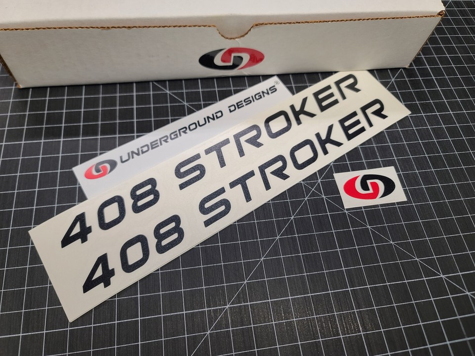 408 STROKER Decals (2pk) Racing Engine Hood Valve Cover Stickers LQ4 ...