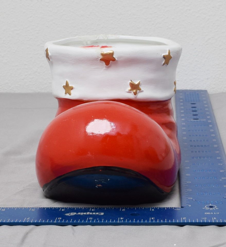 Christmas ~ Santa Boot ~ Pottery Planter Vase Scuffs | eBay