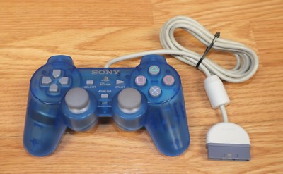 Genuine Sony (SCPH-110) PSone Clear Blue Wired Analog Controller Only ...