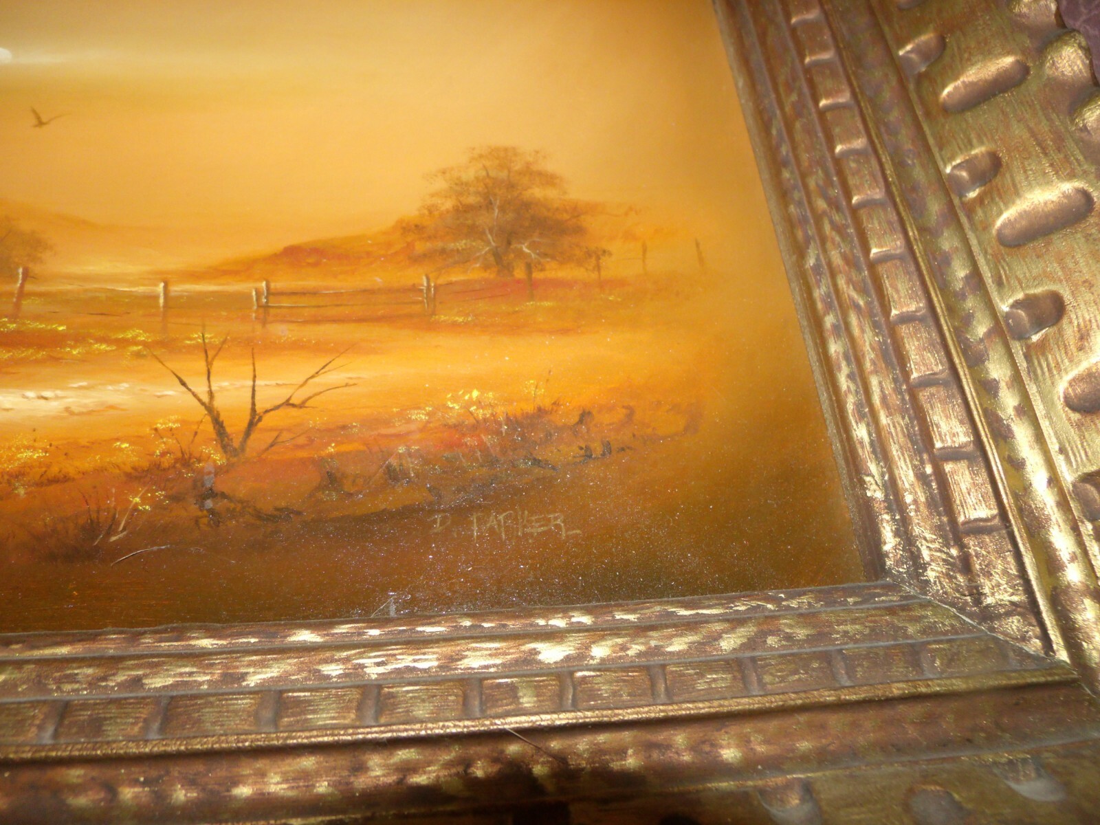 Vintage early ca 1970's D. R. Parker original Oil-on-board Painting ...