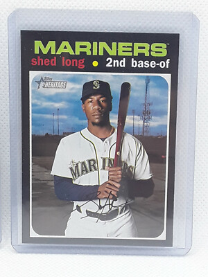 Shed Long 2020 Topps Heritage Baseball #20 Seattle Mariners | eBay