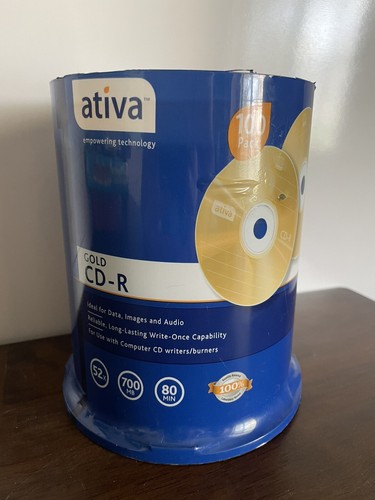 Ativa Gold CD-R Spindle 100 pack 52 x / 80 min 735854040215| eBay