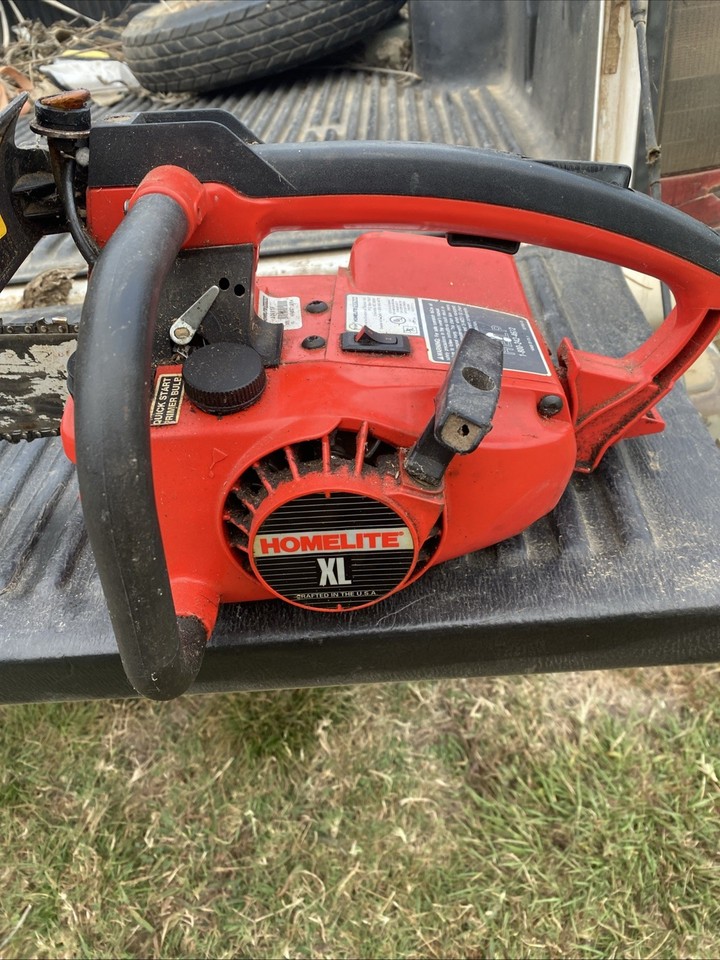 Vtg HOMELITE XL AUTOMATIC OILING CHAIN SAW Good Compression Not Running ...