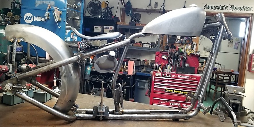 XL Sportster Buell Bobber Frame Kit w Tanks Seat Kit Fender Battery ...