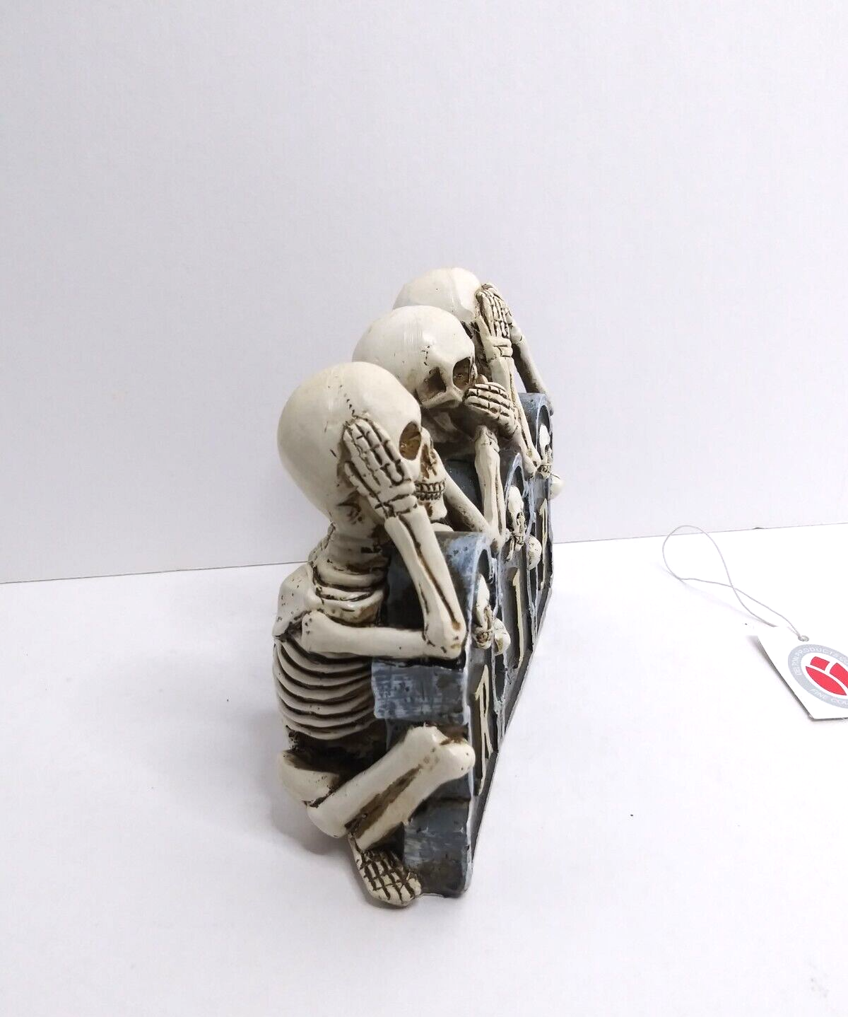 See Hear Speak No Evil Three Skeletons RIP Tombstones Resin Figurine ...