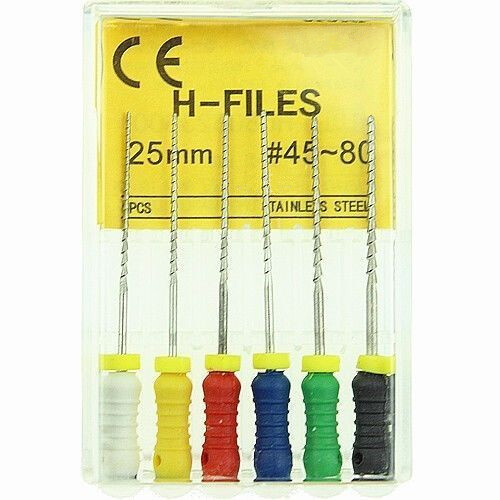 10 Packs Dental H-files 21/25/31mm Endodontic Hand Use Endo Root Canal ...