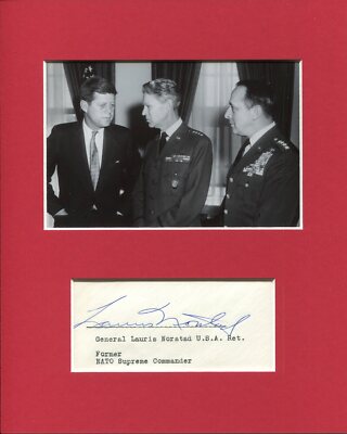 General Lauris Norstad NATO Commander Signed Autograph Photo Display ...