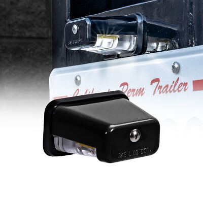Black 12V Stud-Mount DOT LED License Plate Light for Boat Trailer UTV ...