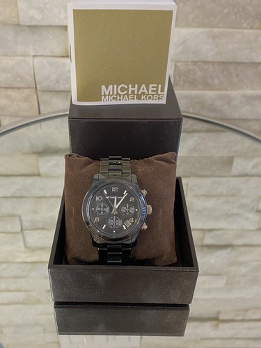 Michael Kors Women's MK5162 Runway Chronograph Black Ceramic 38mm Women ...