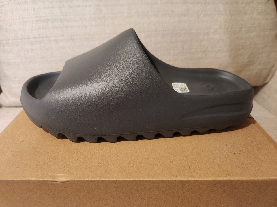 NEW IN BOX Adidas Yeezy Slide SLATE GREY Size 10M ID2350 UNWORN Gray | eBay