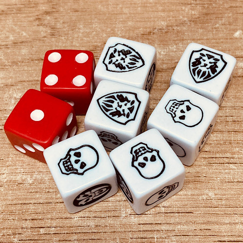 Heroquest 2021 Full Set of 8 Dice (Combat Dice x 6 + D6 x 2) Avalon ...