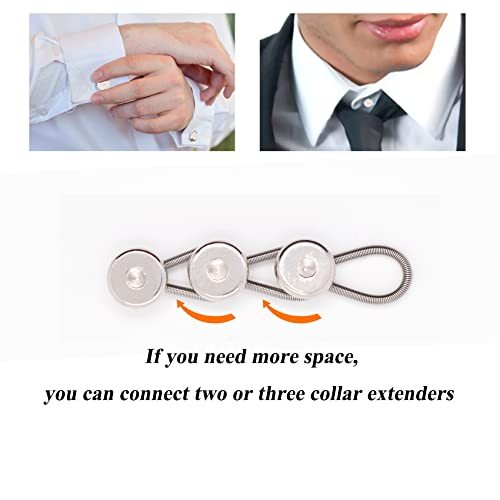 Button Extender for Shirts Men Collar Extender Neck Extenders 1/2 ...