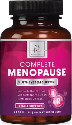 Menopause Supplements Extra Strength Hot Flash Support 1256 mg ...