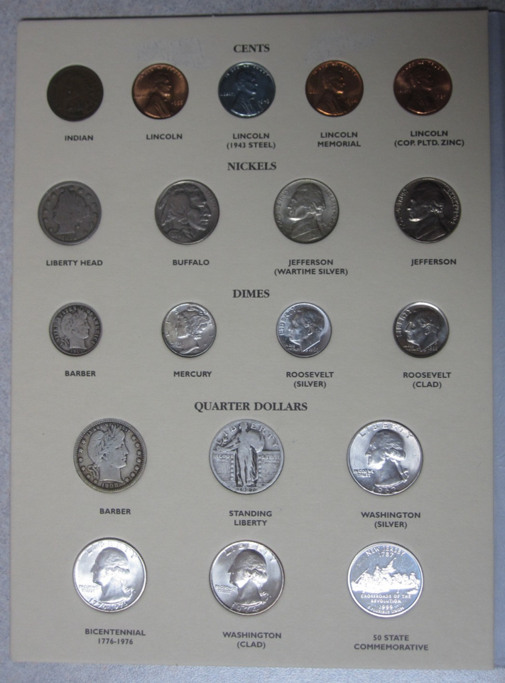 Complete 20th Century Type Set (36-Coin Set) In Littleton Folder w/1961 ...