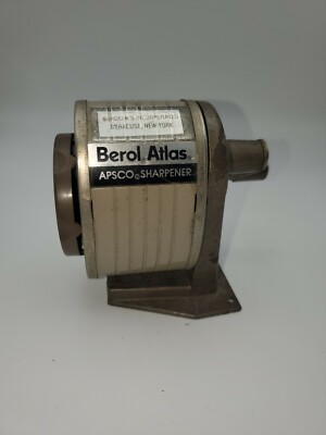 Vintage Berol Atlas Apsco 6 Hole Wall/Desk Mount Pencil Sharpener USA | eBay