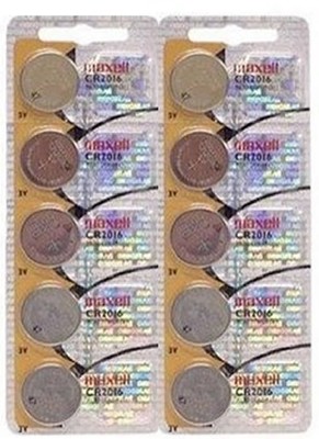 CR2016, Lot 10 Maxell Micro Lithium Cell watch Battery, 3V, Coin ...