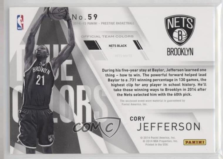 2014-15 Panini Prestige True Colors Materials Plus /199 Cory Jefferson ...