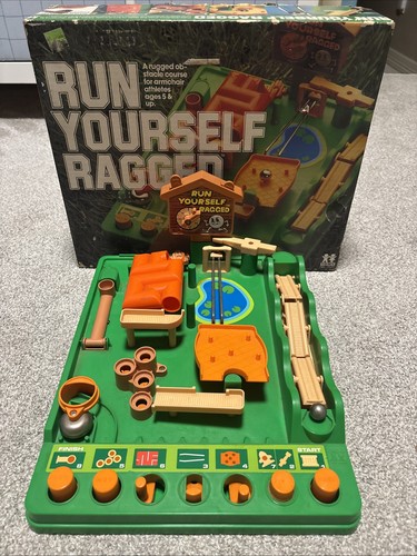 Vintage Run Yourself Ragged 1979 TOMY Obstacle Game With Original BOX ...