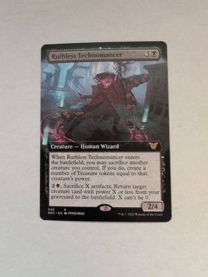 MTG Ruthless Technomancer 56 Rare Extended Art Kamigawa Neon Dynasty ...