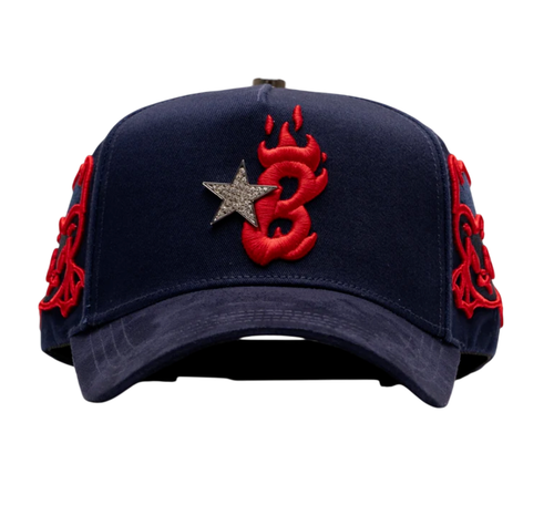 EL BARBAS HATS MENS B-STAR NAVY RED SNAPBACK HAT BARSTAR NVY | eBay