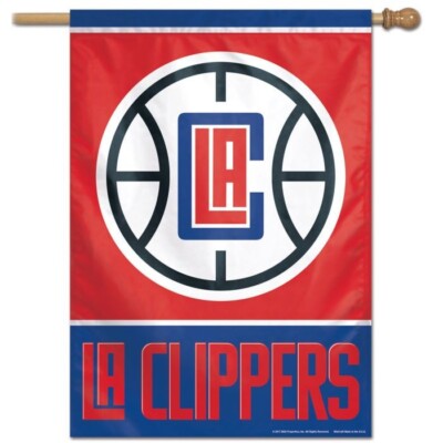 LOS ANGELES LA CLIPPERS HOUSE FLAG 28"X40" VERTICAL BANNER NBA LICENSED ...