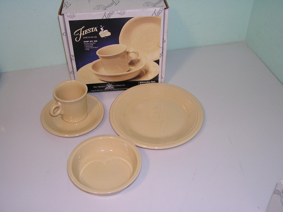 Fiesta Ivory Table Settings West Virginia Company, Fiesta Dinnerware,