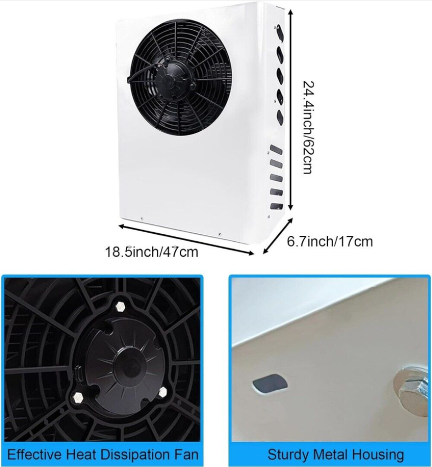 11000 BTU 12V A/C Kit Vehicle Split Air Conditioner Universal Fits ...
