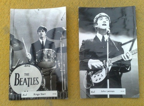 The Beatles John & Ringo Super 2 X Original '63 GB BREL Postcards # Cs ...