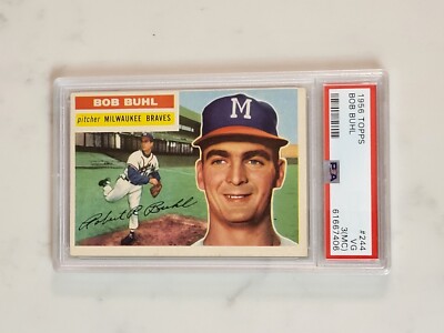 1956 Topps Bob Buhl PSA 3 MC Milwaukee Braves #244 | eBay