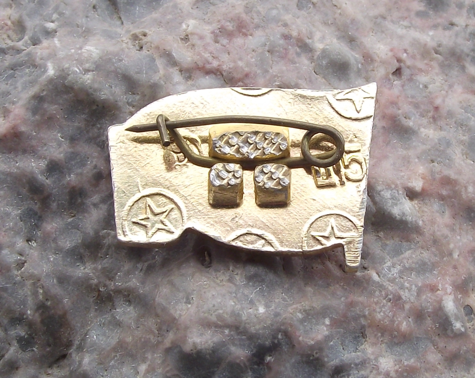 Vintage VI Lenin Head Profile Communist Leader on Red Flag Pin Badge | eBay