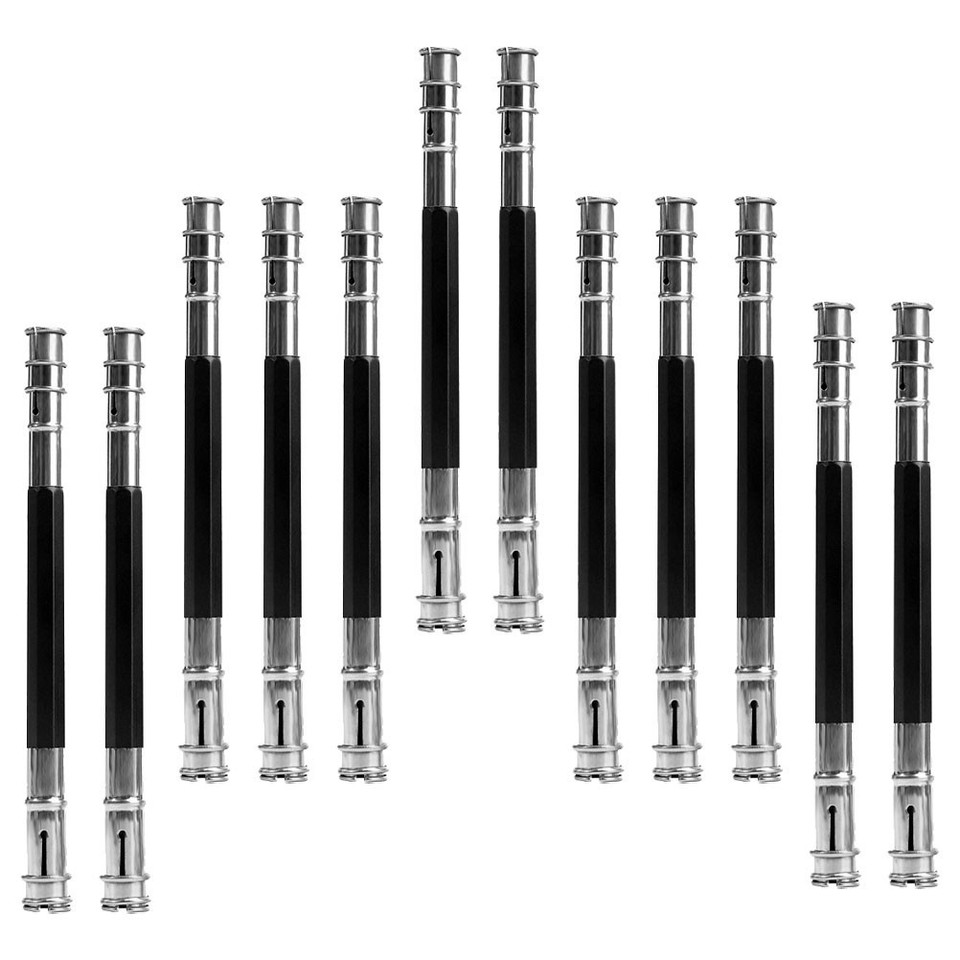 12pcs Pencil Extenders Stainless Steel Pencil Holders Pencil Extension ...