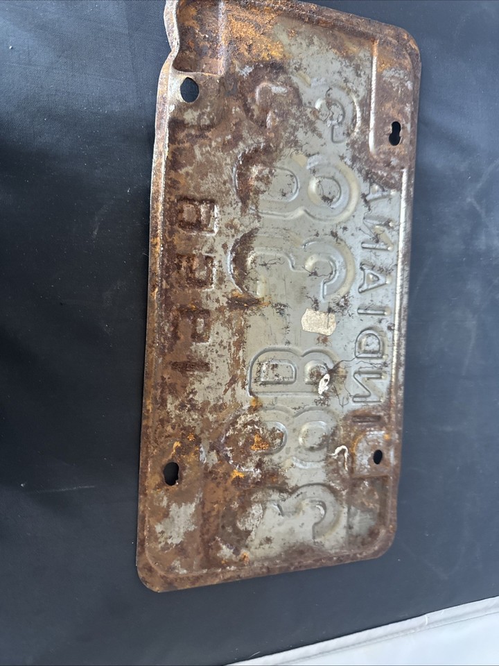 1968 Indiana License Plate. Vintage. 38B383 | eBay