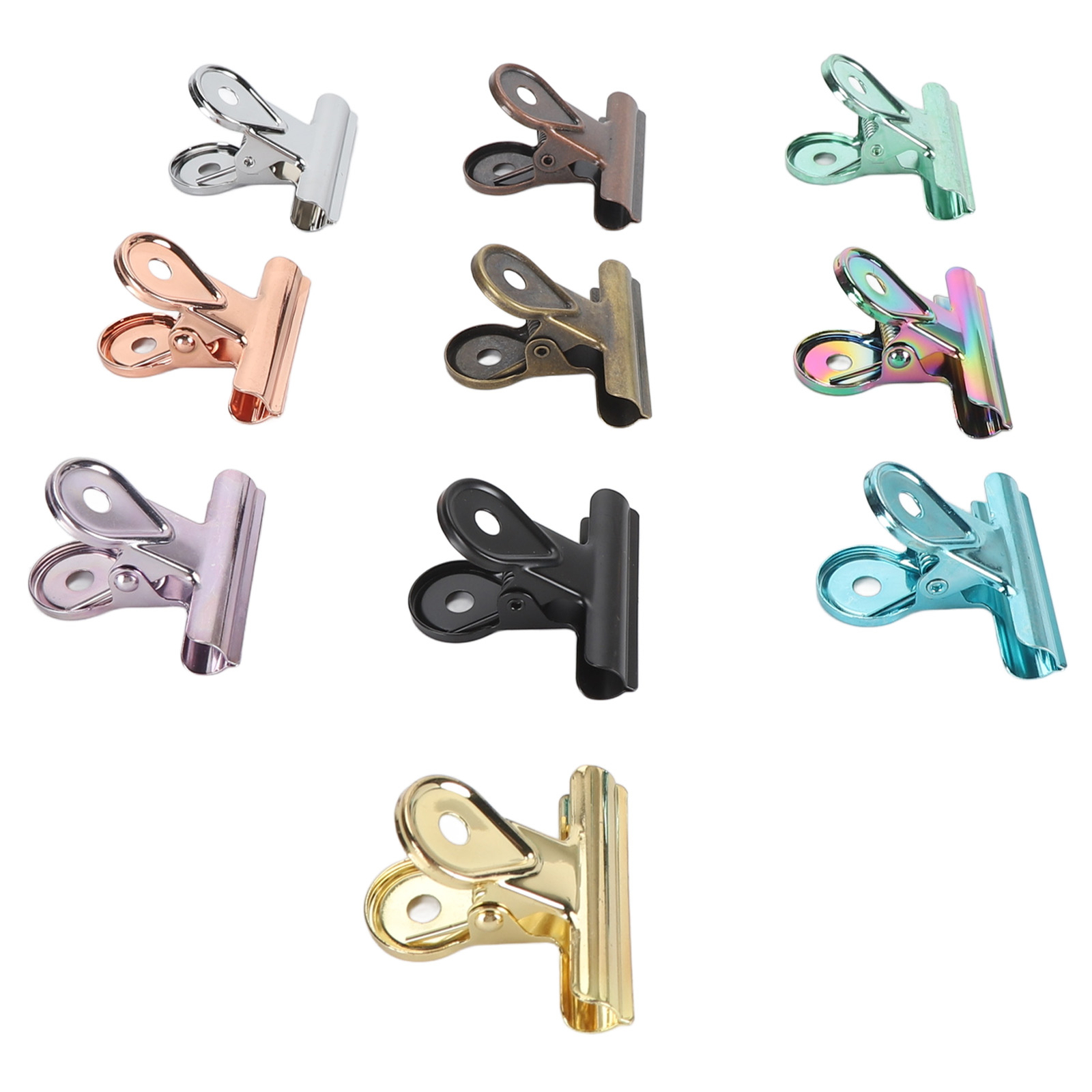 10x Colored Hinge Clips Electroplated Metal Hinge Clips Hanging Paper ...
