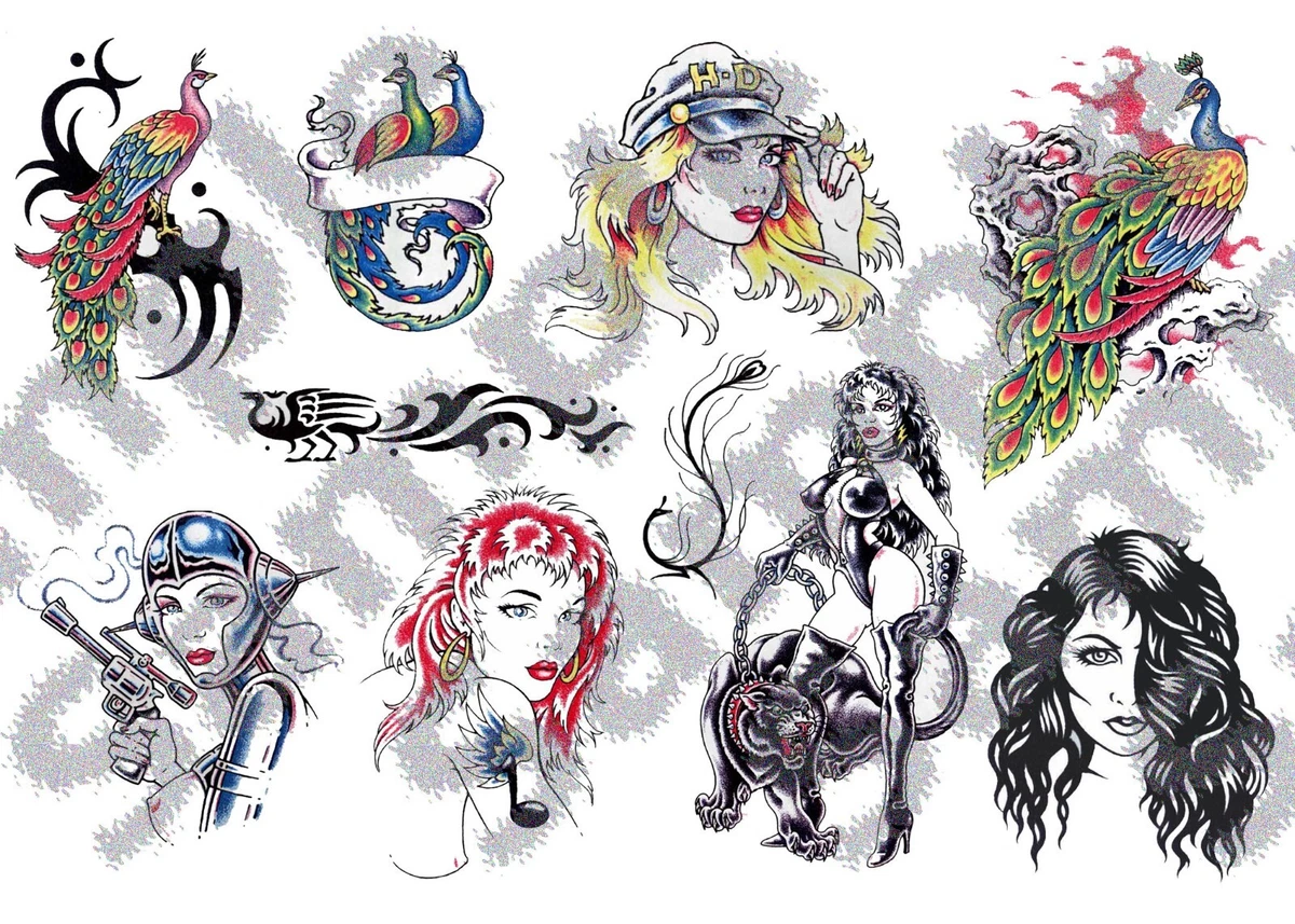Color Tattoo Flash Sheets