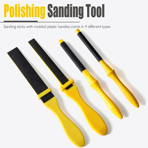 4Pcs/Box Handheld Sandpaper Rod Clip Jewelry Sanding Abrasive Bar ...