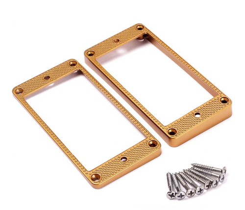 Brio Knurled Metal Humbucker Pickup Rings SET Gold | eBay