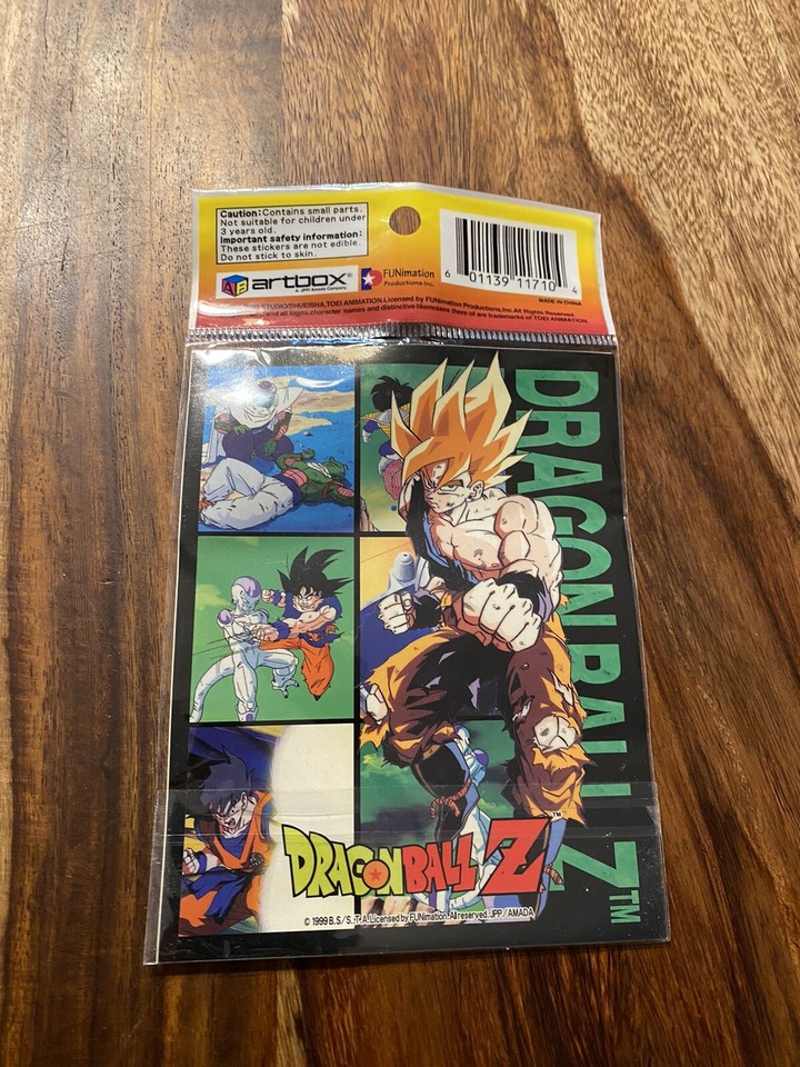 Dragon Ball Z Stickers Super Size 1999 Sealed DBZ Stocking Stuffer FC1 ...