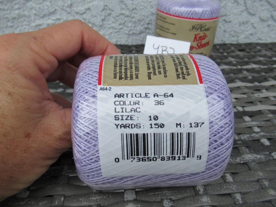 J&P Coats Knit Cro-Sheen Crochet Thread Lilac M137 #36 | eBay
