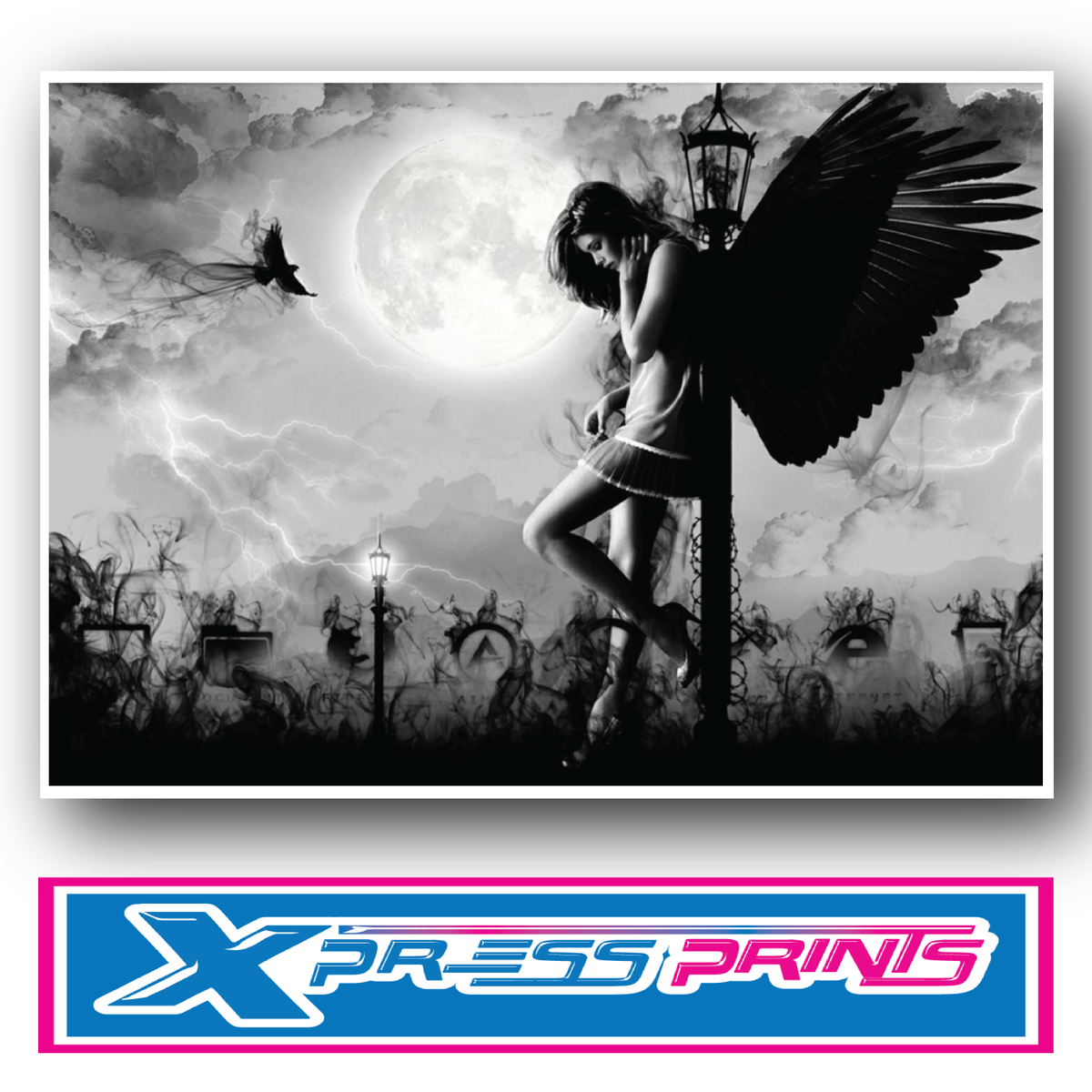 Gothic Fallen Angels Art | Dark Gothic Fallen Angel Art Prints Wall